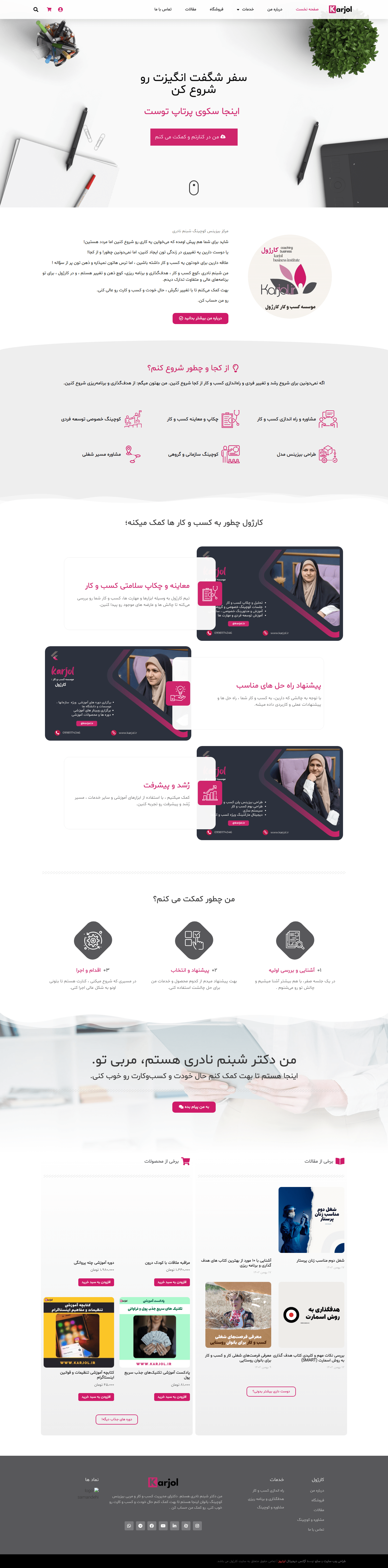 karjol Institute website design - itroz
